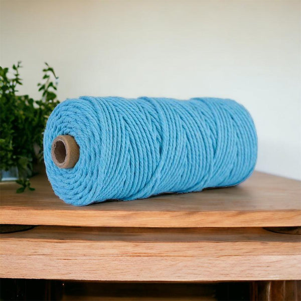 Macrame Cord 4MM 3Ply | BABY BLUE | Melbourne – Cottonknotsxx