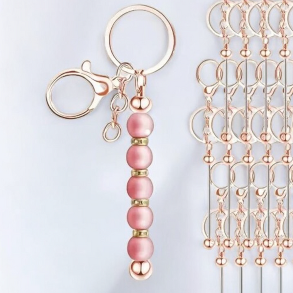 Rose Gold Beadable Keychain Bars 10 Pack | DIY Stylish Keyrings 💖🔑 ...